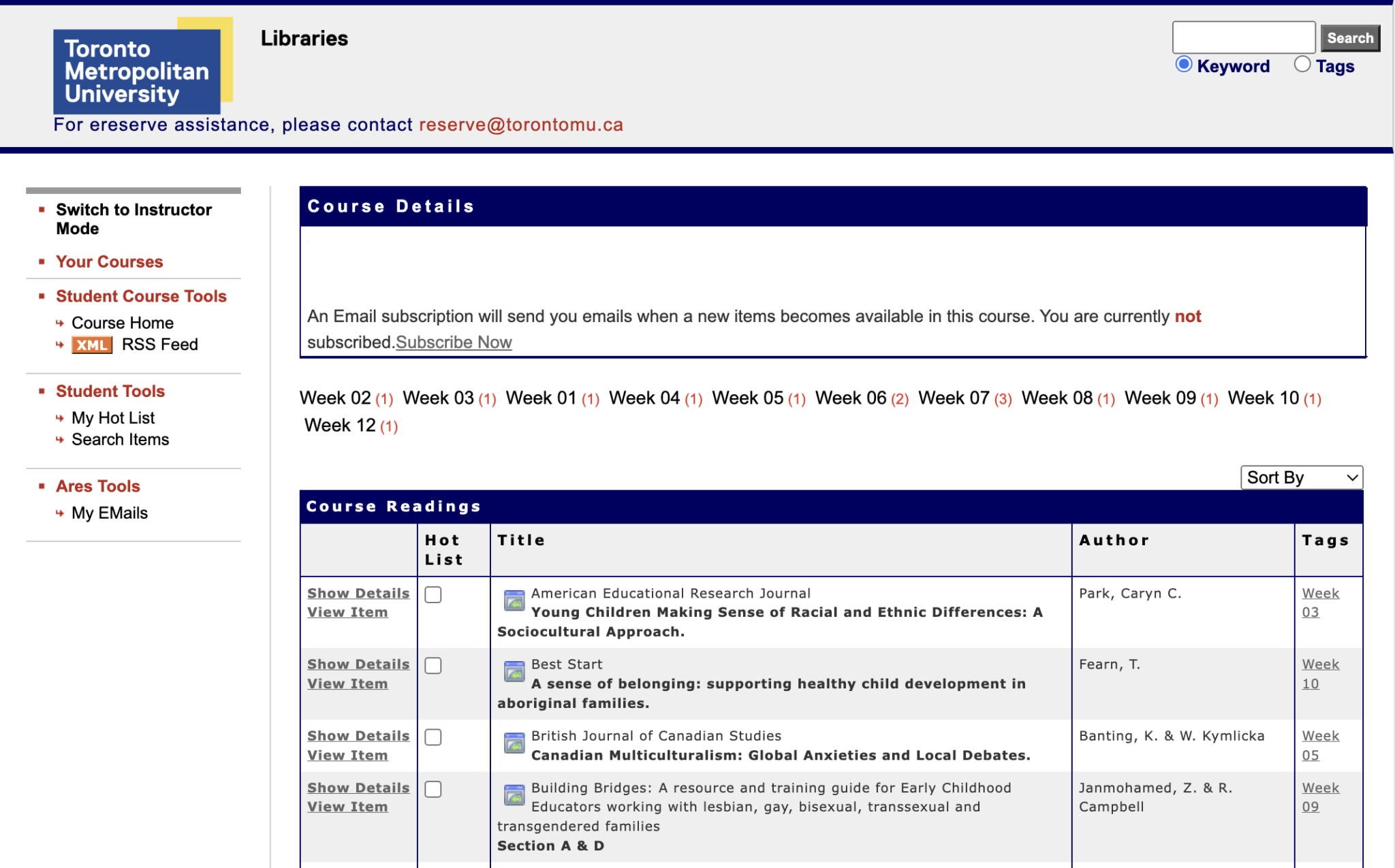 Online Course Readings – Toronto Metropolitan University Libraries